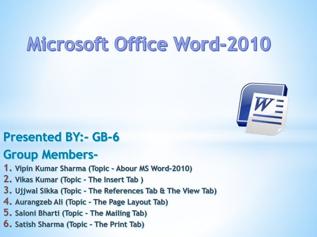 Working on-ms-word | PPT