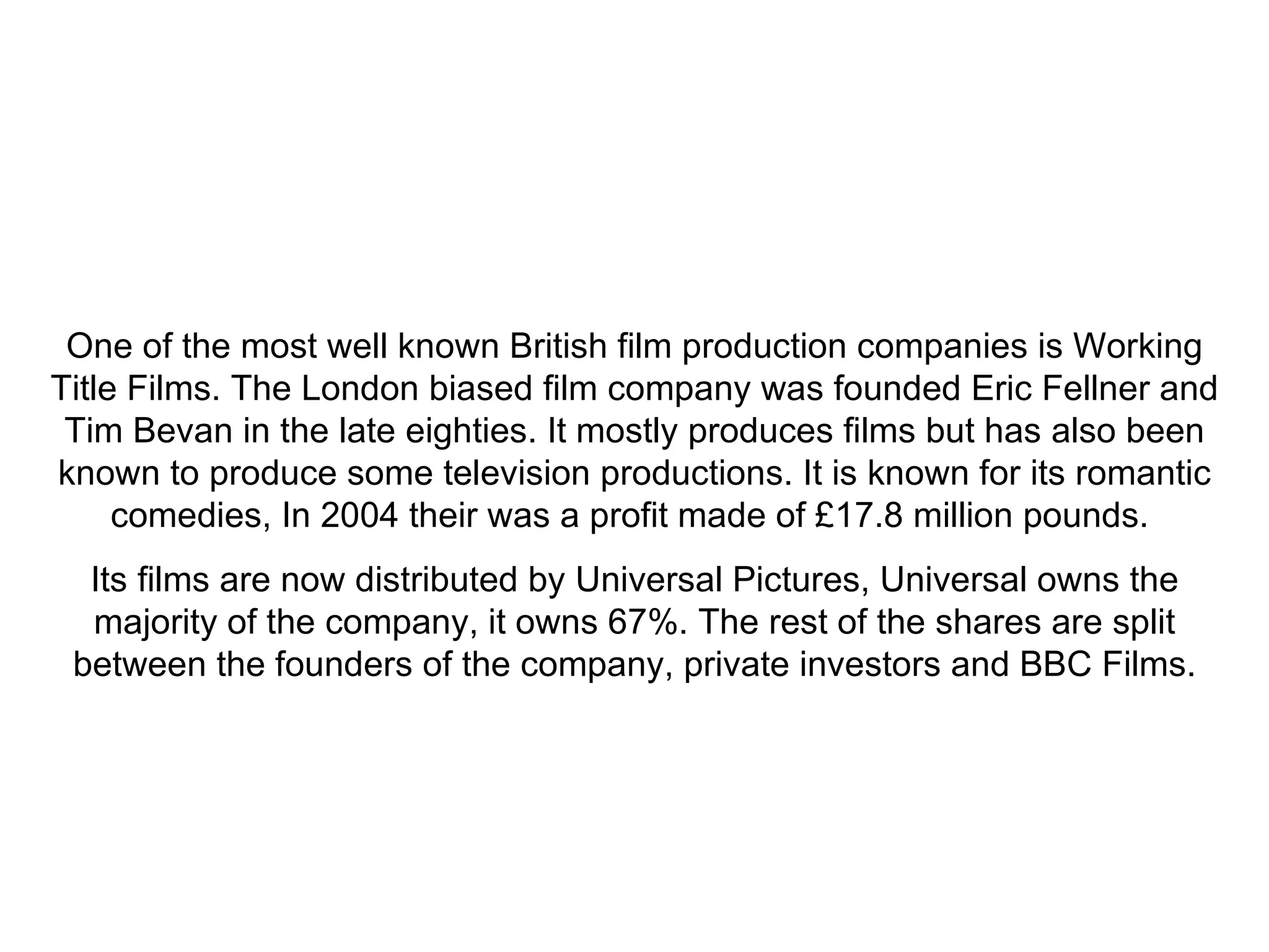 Working Title Films | PPT