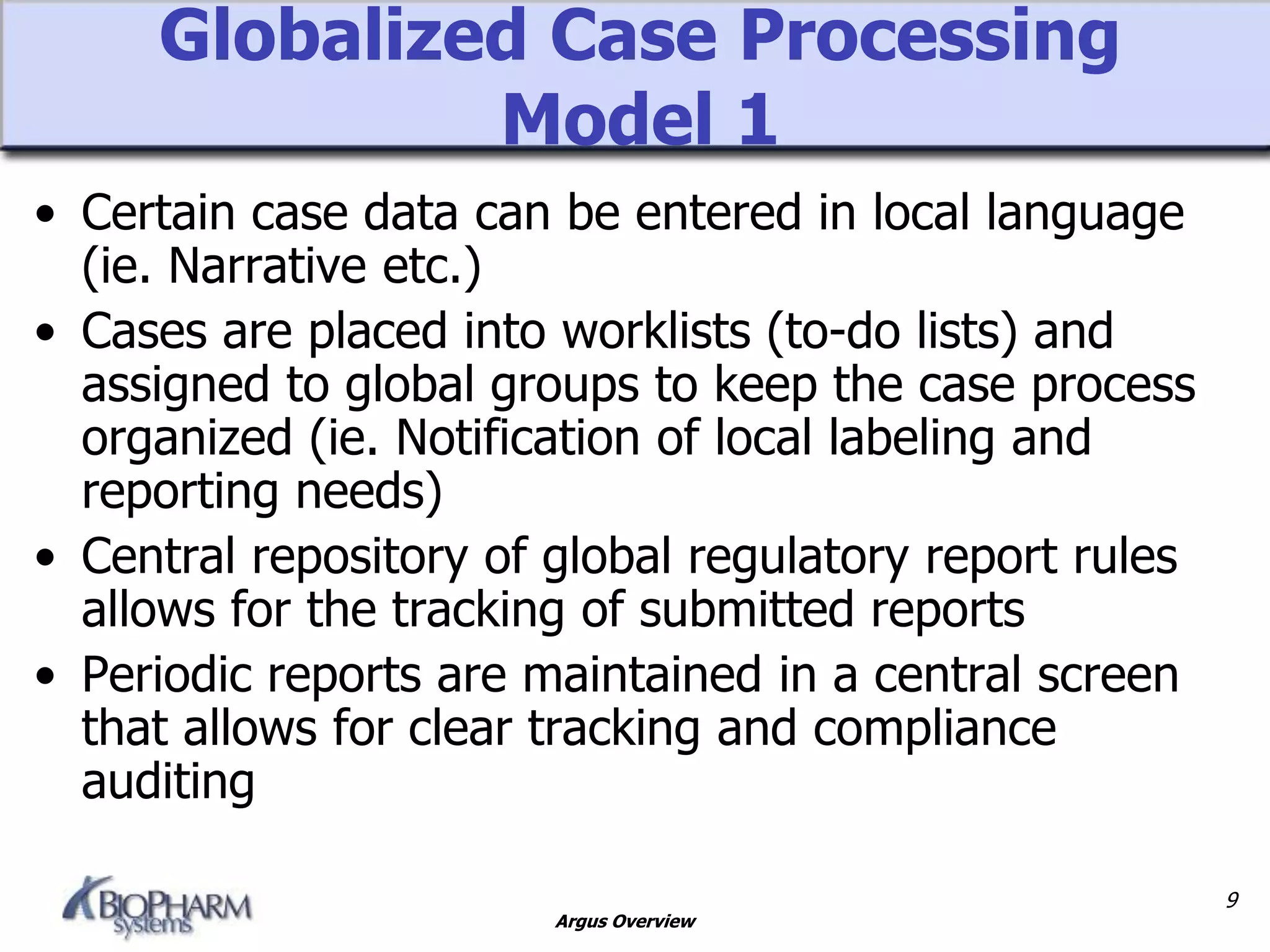 Working with Argus Safety in a Global Community | PDF