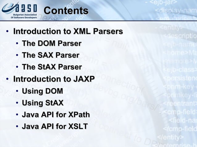 Processing XML with Java | PPT Processing XML with Java | PPT
