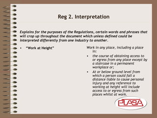 Working At Height by Ron Bonner.p health piecept | PPT