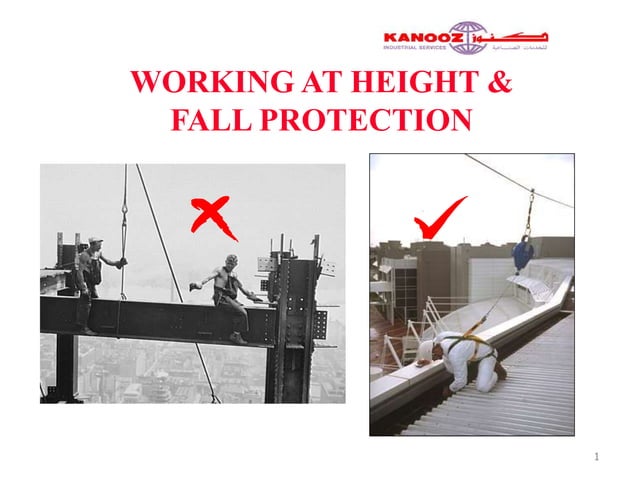 Working at height Fall Protection Presentation.ppt | First Aid | Injuries