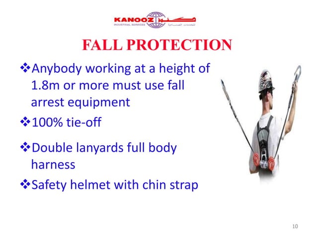 Working at height Fall Protection Presentation.ppt | First Aid | Injuries