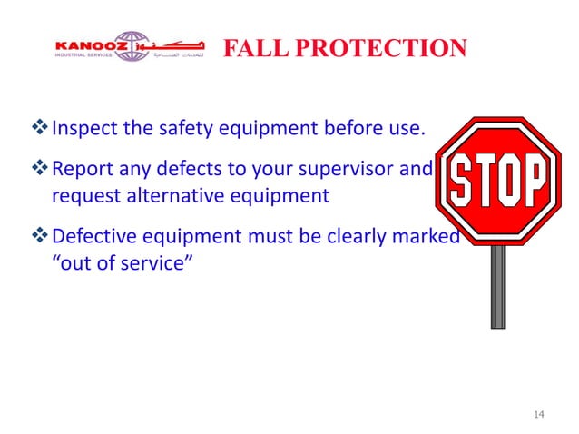 Working at height Fall Protection Presentation.ppt | First Aid | Injuries