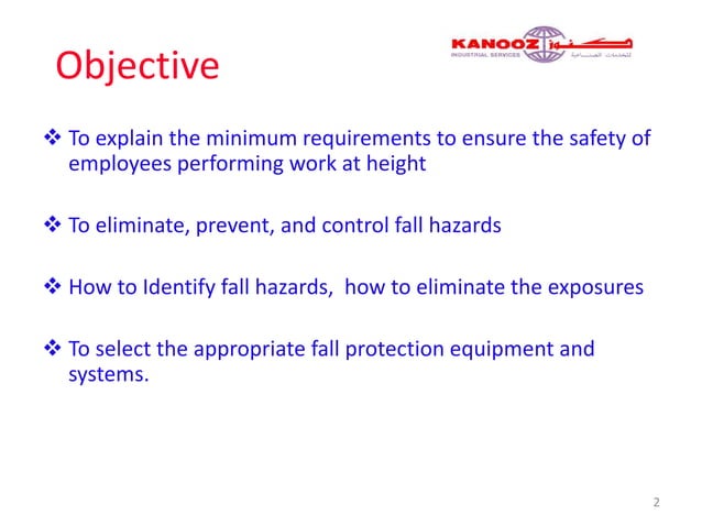 Working at height Fall Protection Presentation.ppt | First Aid | Injuries