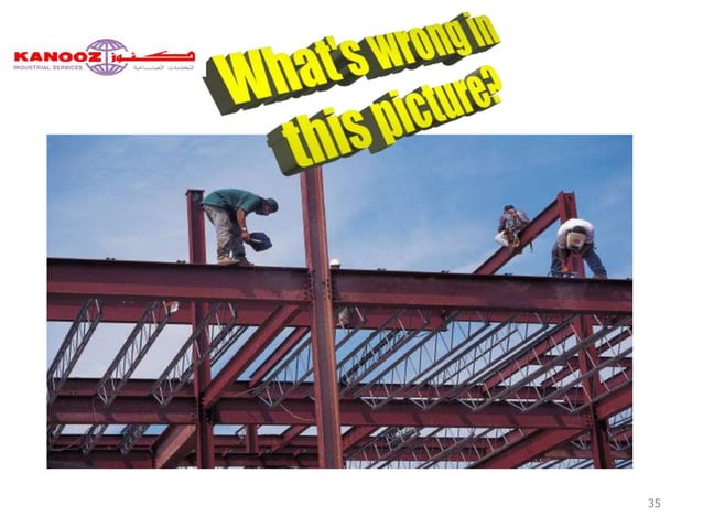 Working at height Fall Protection Presentation.ppt | First Aid | Injuries