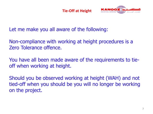 Working at height Fall Protection Presentation.ppt | First Aid | Injuries