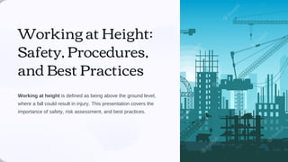 Working at Height Safety, Procedures, and Best Practices | PDF