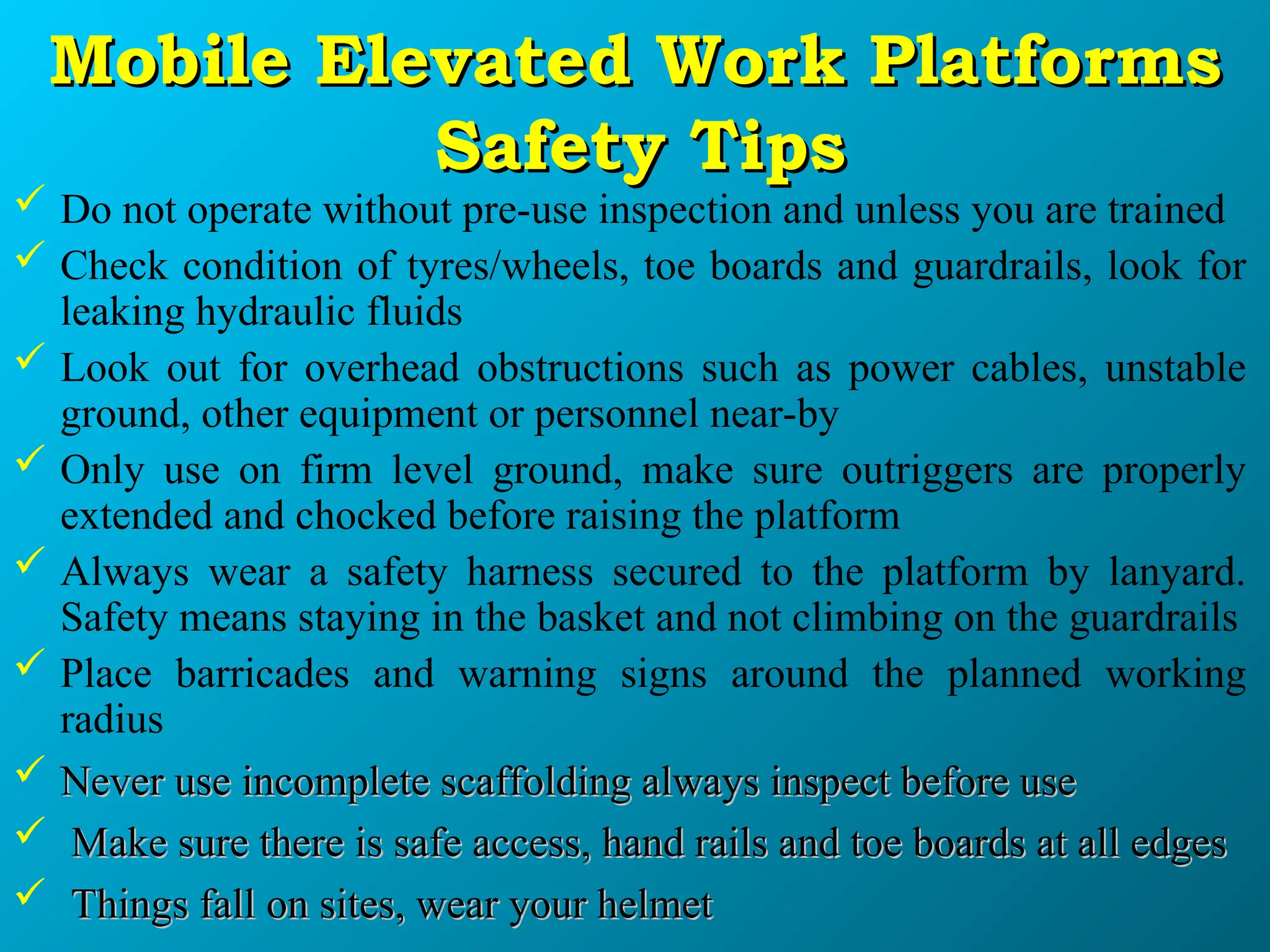 Working at Height Training Slide presentation | PPT