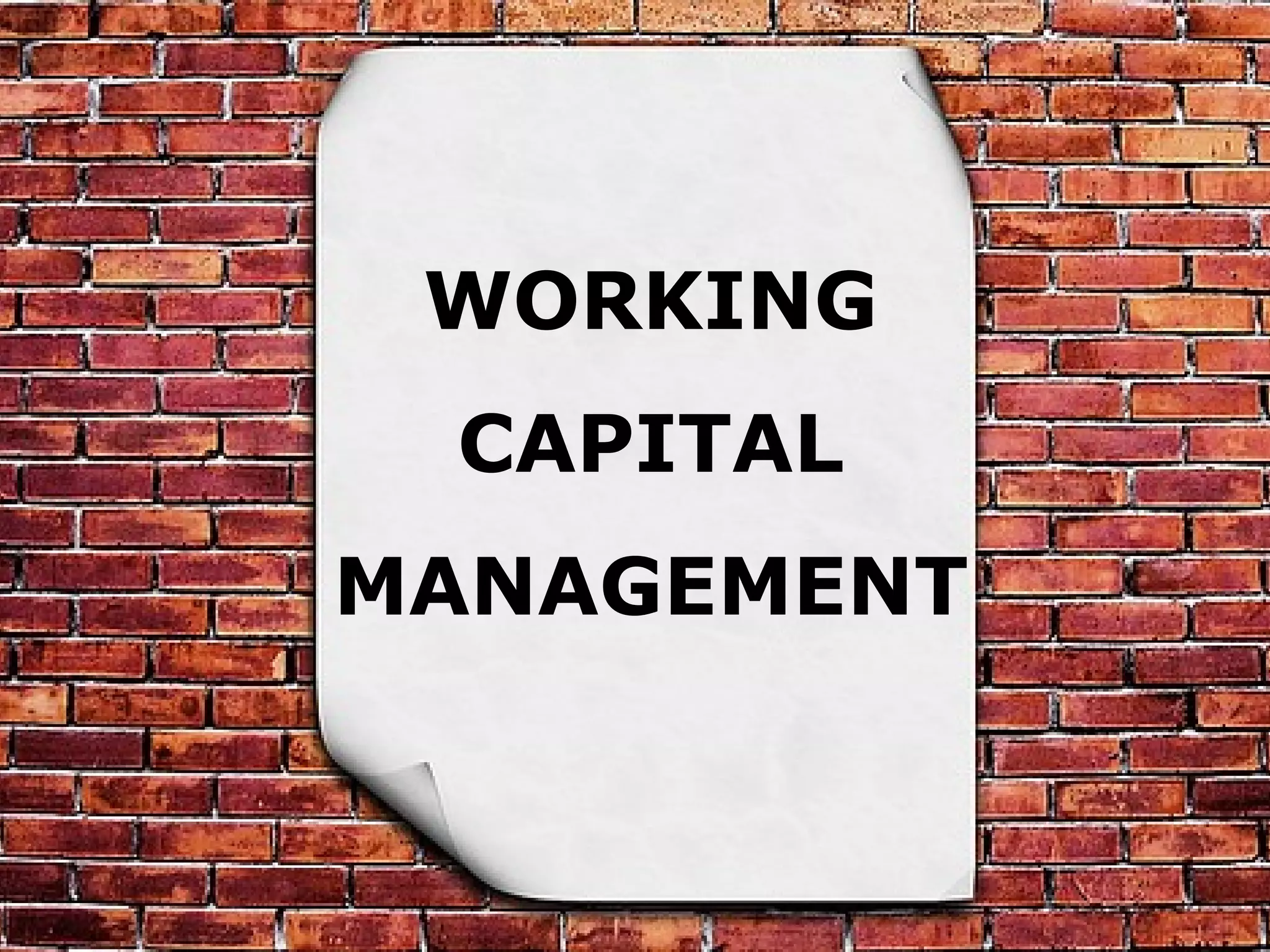 Working capital | PPT