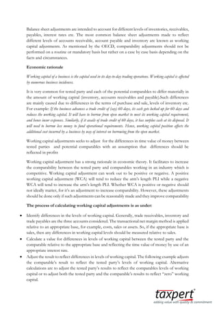 Working capital adjustments - Transfer pricing | PDF | Business ...