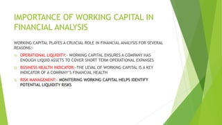 WORKING CAPITAL ANALYSIS.pptx about as solitaire infosys | PPTX