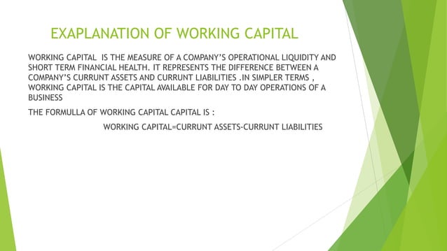 WORKING CAPITAL ANALYSIS.pptx about as solitaire infosys | PPTX