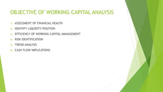 WORKING CAPITAL ANALYSIS.pptx about as solitaire infosys | PPTX