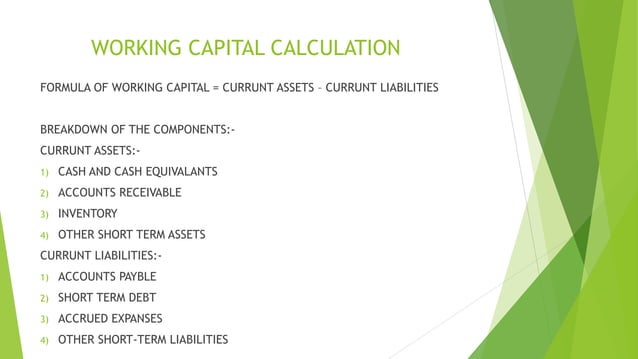 WORKING CAPITAL ANALYSIS.pptx about as solitaire infosys | PPTX