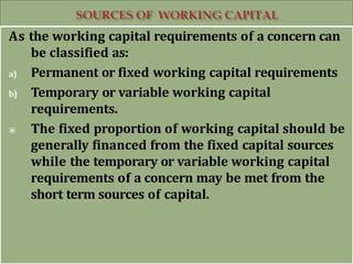 working capital analysis for the business enterprises | PPT