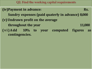 working capital analysis for the business enterprises | PPTX
