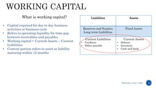 Working capital and cashflow v1 | PPT