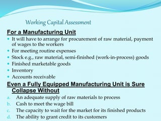 Working capital assessment | PPTX