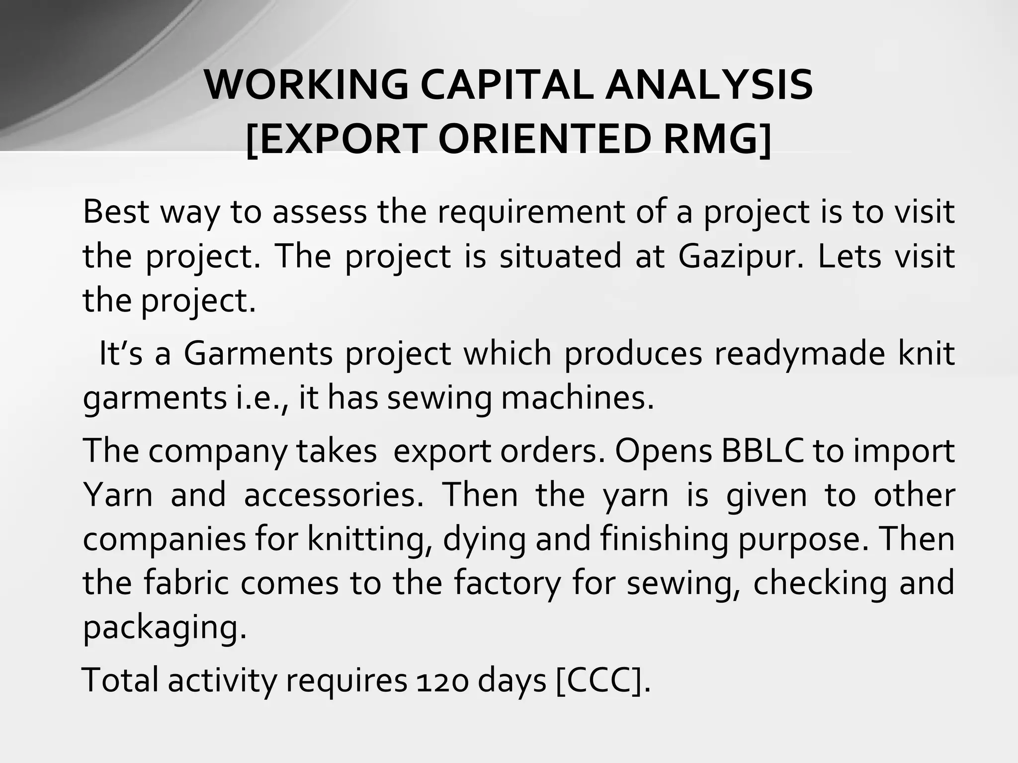 Working capital assessment | PPT