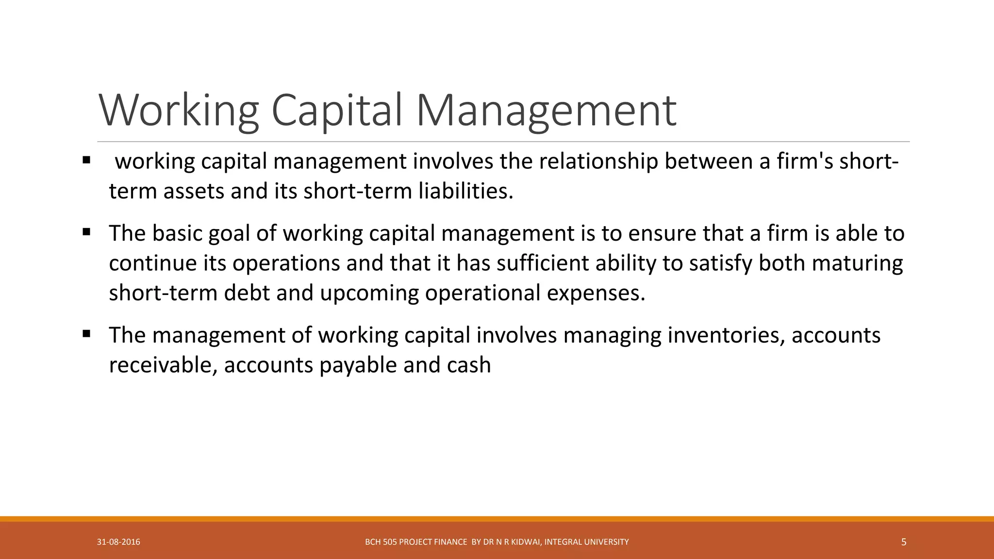 Working capital decisions in Financial management | PPTX