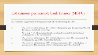 Working capital finance | PPTX