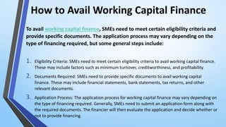 Working Capital Finance: Essential for SMEs to Grow and Thrive | PPTX