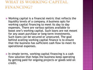 Working Capital Financing - PPT.pptx