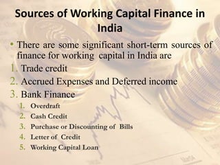 Working Capital Financing and Regulation of Bank Credit | PPTX