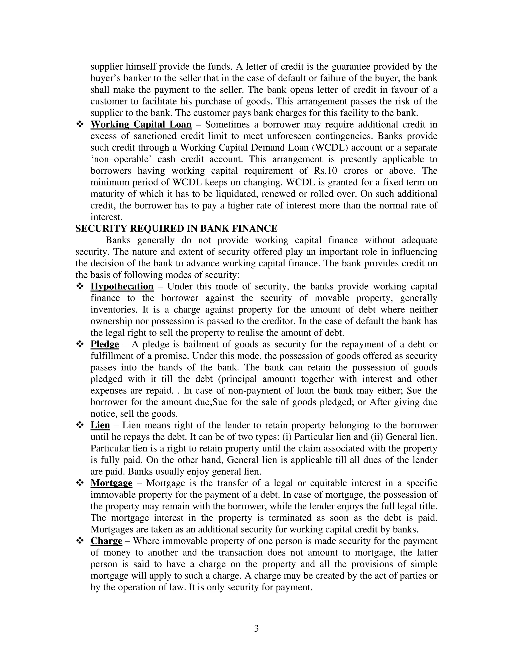 Working capital financing_by_banks | PDF