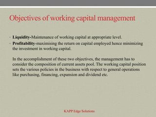 Working capital management | PDF
