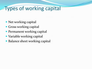 Working capital management | PPTX