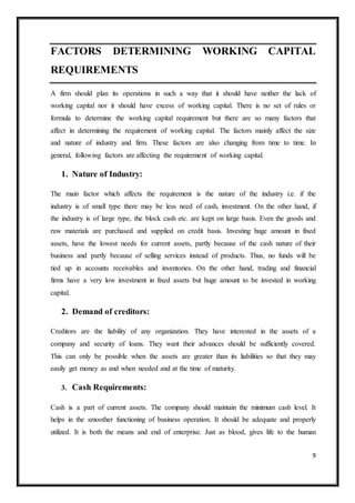 Management of Working Capital- Britannia Industries Ltd. | DOCX