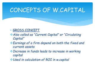 Working capital management | PPTX