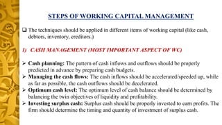 Presentation on Working capital management | PPTX
