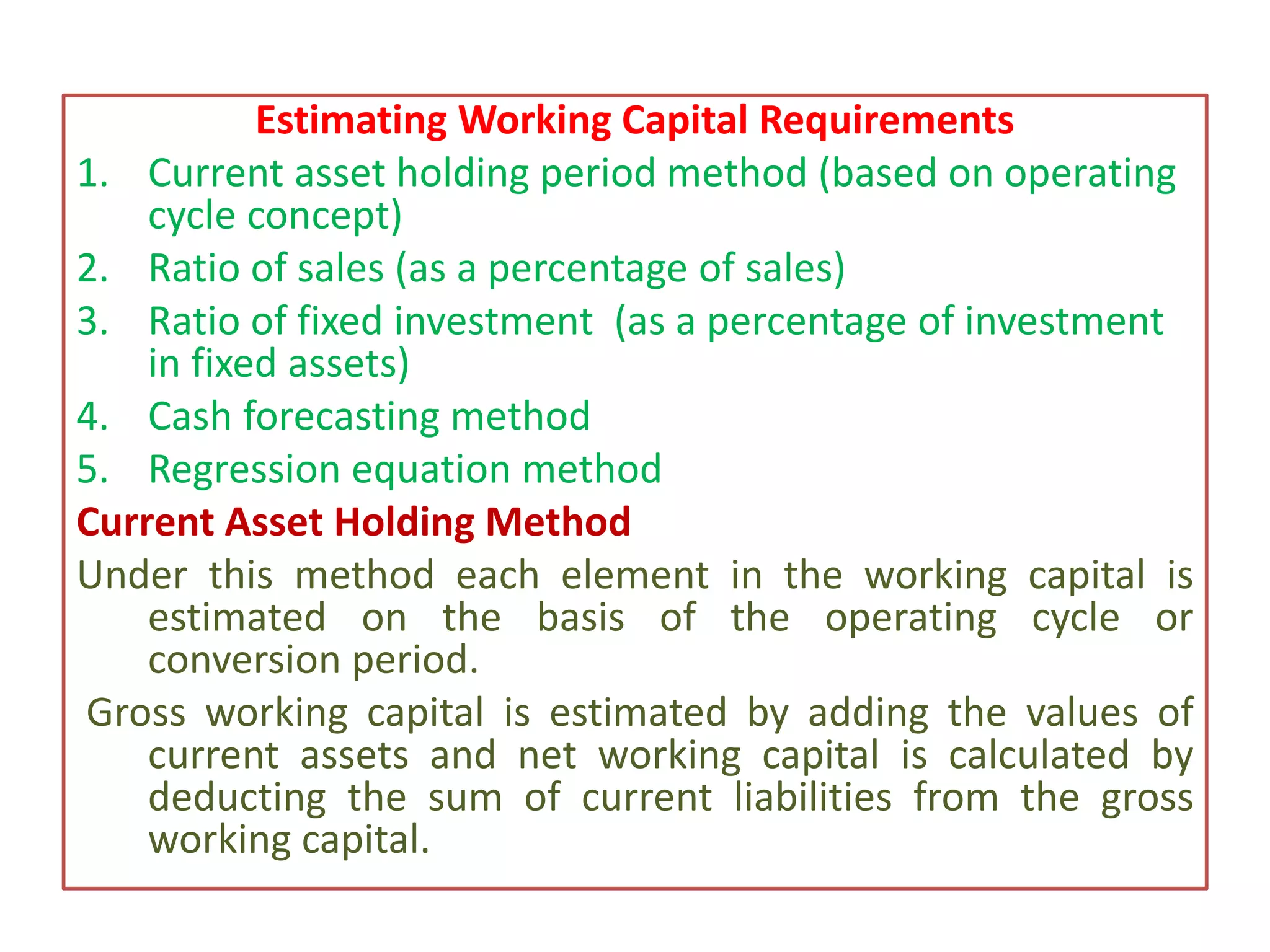 Working capital management | PPTX