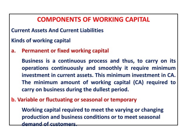 Working capital management | PPTX | Business Accounting & Finance ...