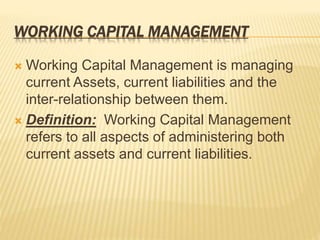Working capital management | PPTX