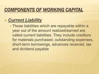 Working capital management | PPTX