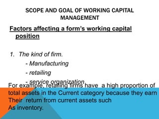 Working capital management | PPTX