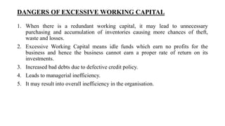 Working capital management for B.com, M.com