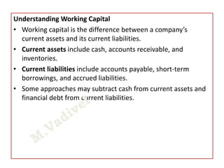 Working Capital Management and its Elements | PPT