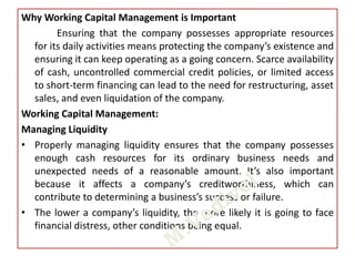 Working Capital Management and its Elements | PPT