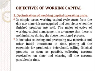 Working capital and types of Working capital | PPTX