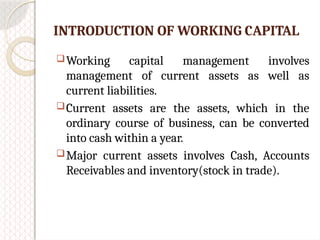 Working capital and types of Working capital | PPTX