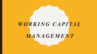 Working Capital Management. meaning and definition pptx | PPTX