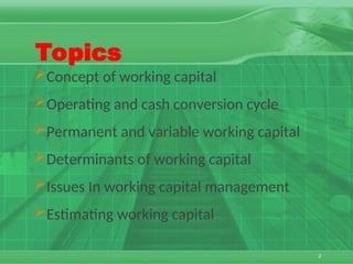 Working capital management related meaning and importance | PPT