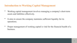 Working Capital management and conceptss | PPTX