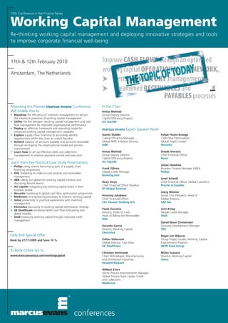 Working Capital Management Conference - 11th & 12th February 2010 ...