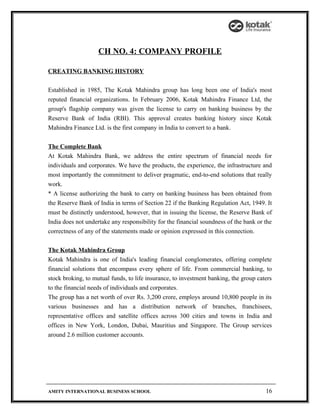 Working capital management on kotak mahindra group | DOC